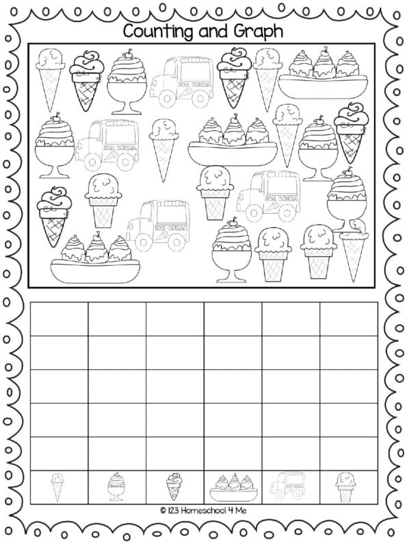 🍦 FREE Printable Ice Cream Scoops Math Game