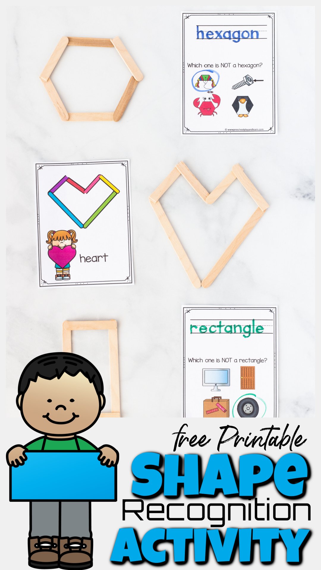 FREE Printable, Hands-on FREE Printable Shape Activityies for Toddlers