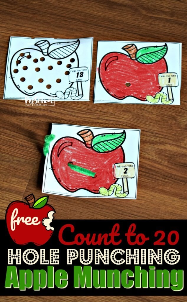 🍎 Free Apple Playdough Mats - Counting Activities for Preschoolers