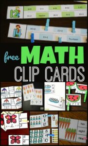 50+ FREE Clip Cards for Kids