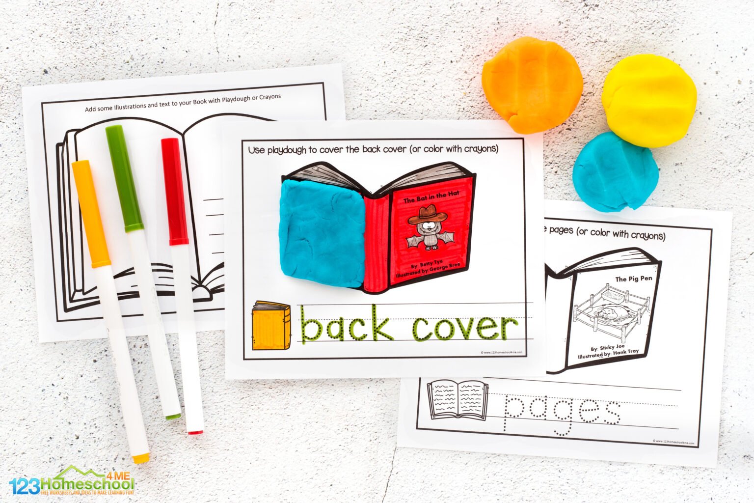 📚 Learn Parts of a Book for Kids with Playdough Worksheets