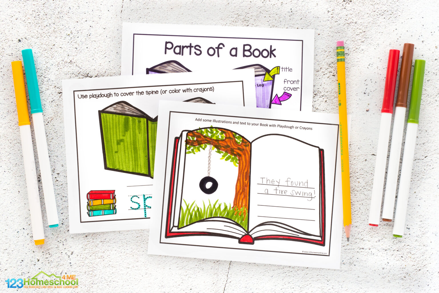 📚 Learn Parts of a Book for Kids with Playdough Worksheets