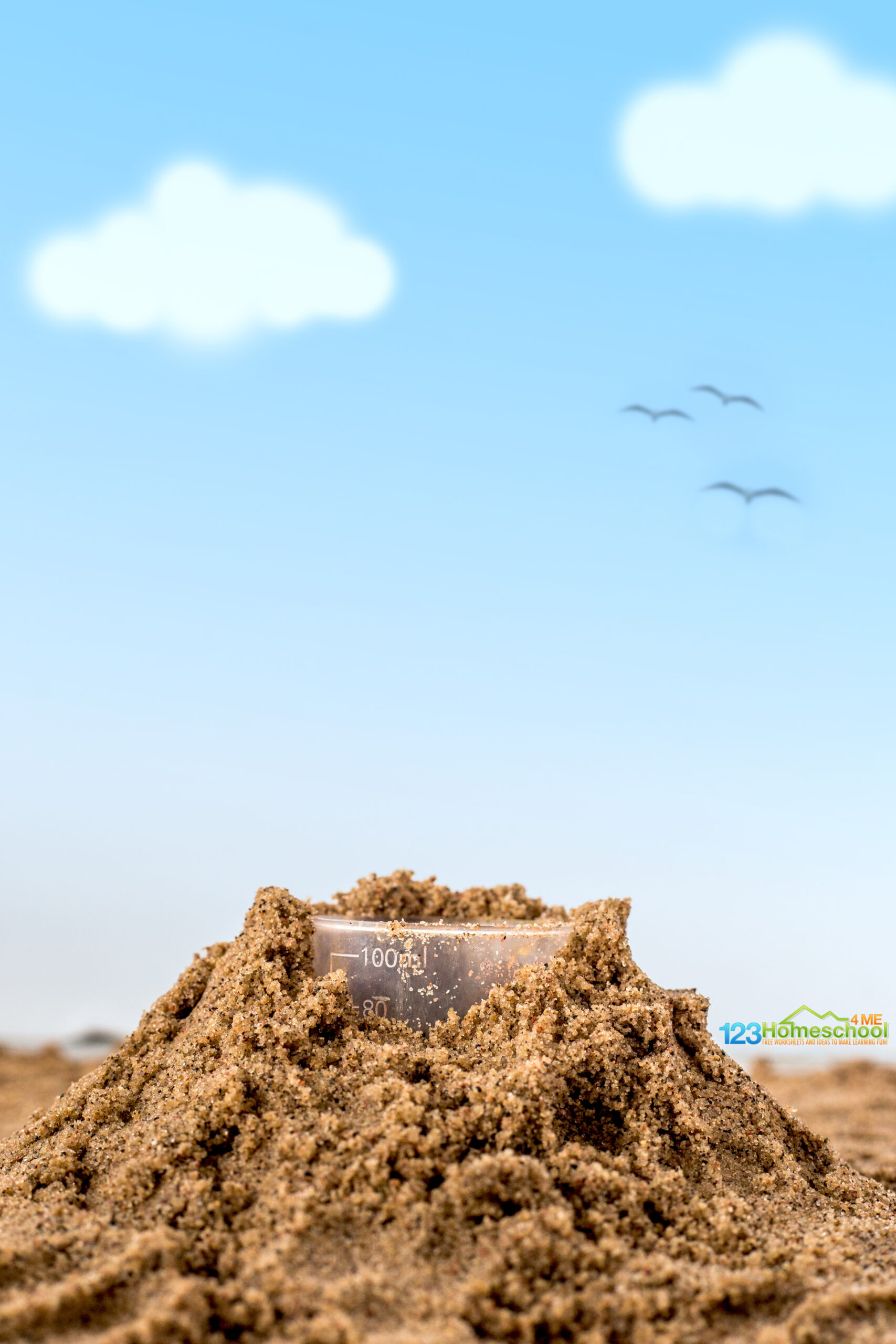 Sand Volcano - EASY Summer Science Experiment for Kids