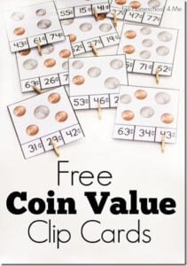 Counting Coins with FREE Printable Money Booklet for Kids