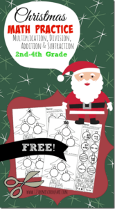 🎄 Free CUT and PASTE Christmas Math Worksheets