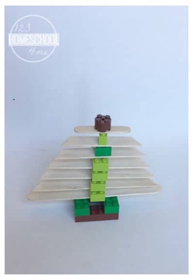 Christmas Stem Activities – Building a Christmas Tree with LEGO