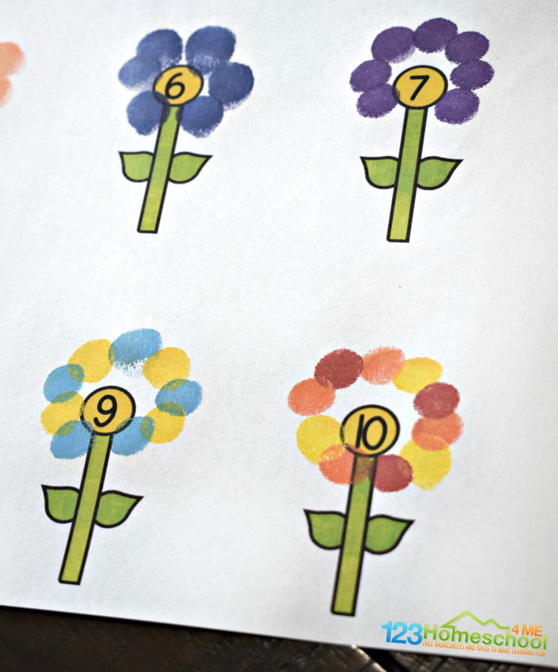 FREE Printable Fingerprint Counting Worksheets Activity