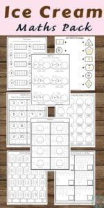 🍦 FREE Printable Ice Cream Scoops Math Game