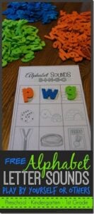 FREE Printable Beginning Letter Sound Bingo Game