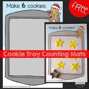 🍪 FREE Cookie Tray Christmas Playdough Mats