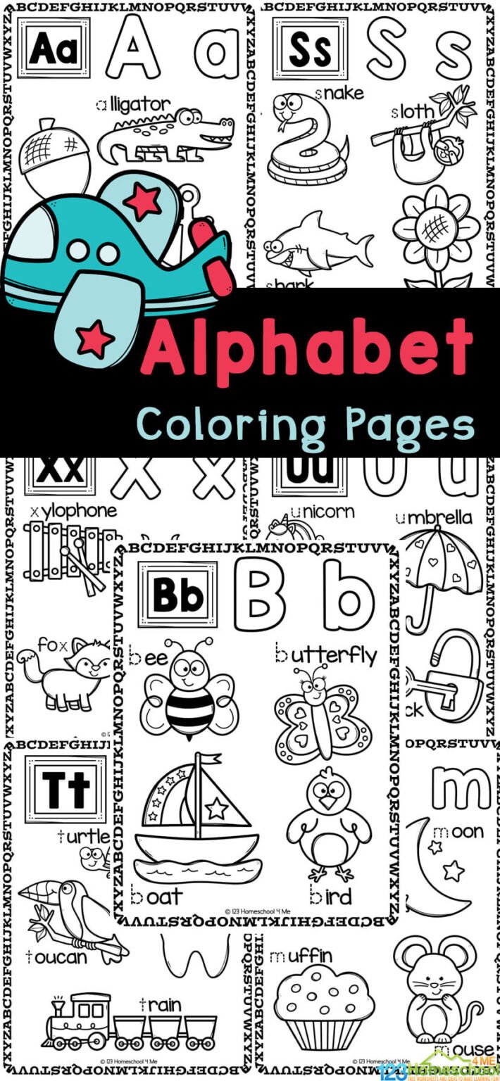 FREE ABC Phonics Letter Coloring Pages - Alphabet Printables for Kids