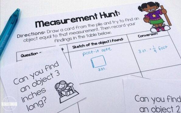 📏 Measurement Hunt - Free Printable Activities for 2nd Grade Kids