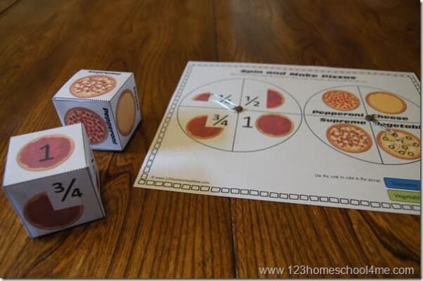 FREE Pizza Fraction Games