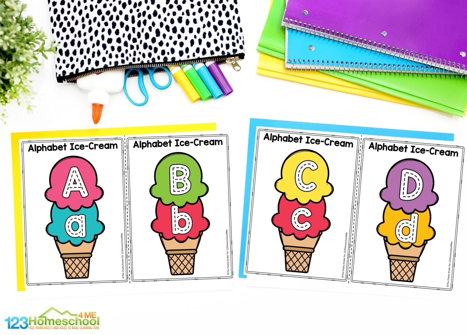 Letter Activities: Ice Cream Alphabet Tracing Fun