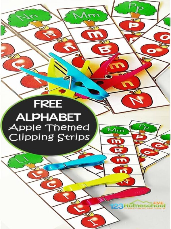 🍎 FUN Alphabet Apple Lacing Craft and Activity for Kids