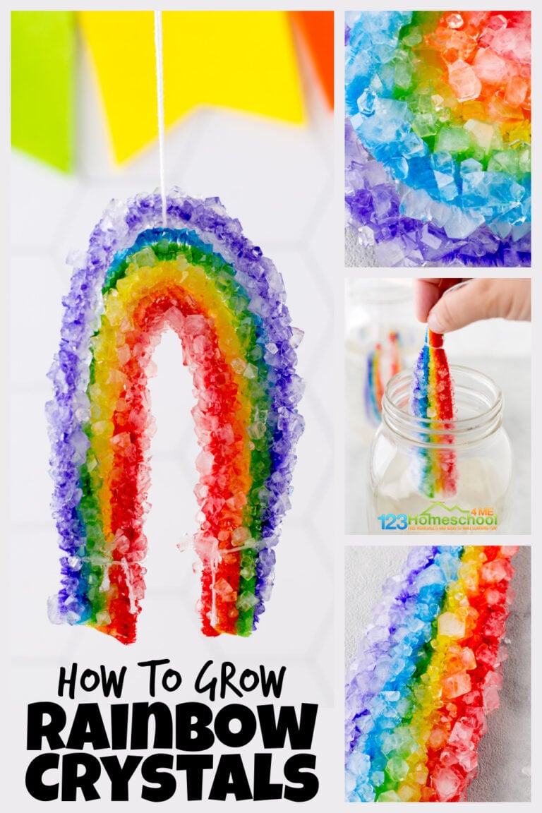 🌈 How to Grow Rainbow Crystals EASILY at Home - Kids Science Activity