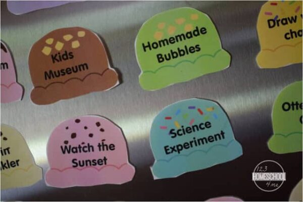 🍦 FREE Ice Cream Summer Bucket List for Kids Printable