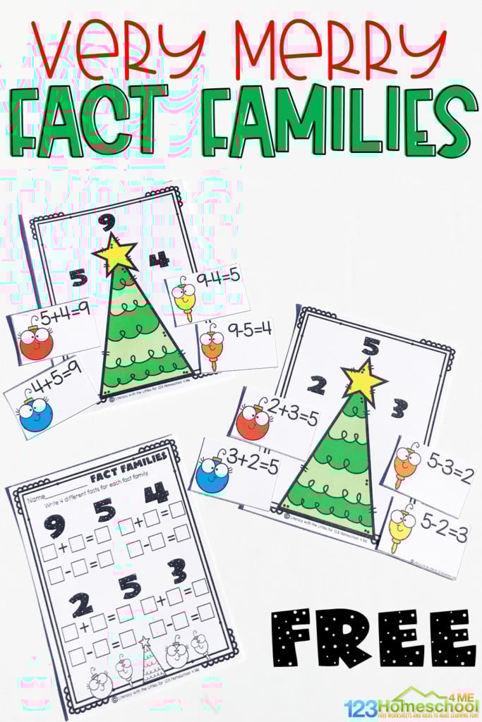 🎄 Very Merry Christmas Fact Families Activity