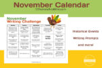 FREE November Writing Prompts Calendar