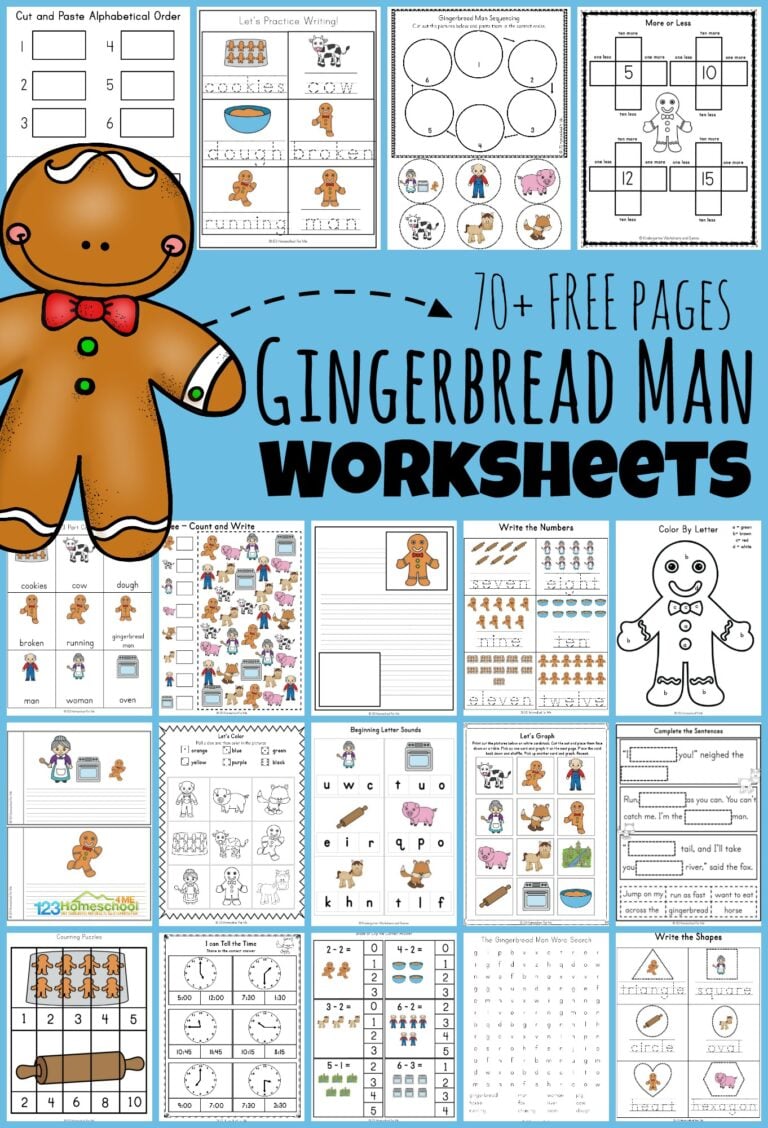 🎄 FREE Gingerbread Numbers Order Printable Activity