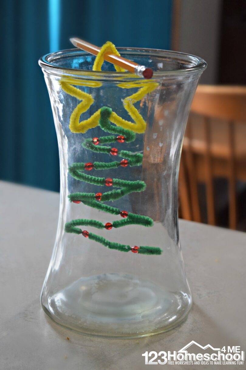 Borax Crystals Christmas Tree Science Experiment