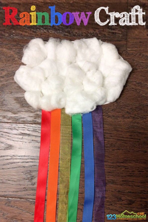 🌈 Simple Clouds and Rainbow Craft for Preschoolers