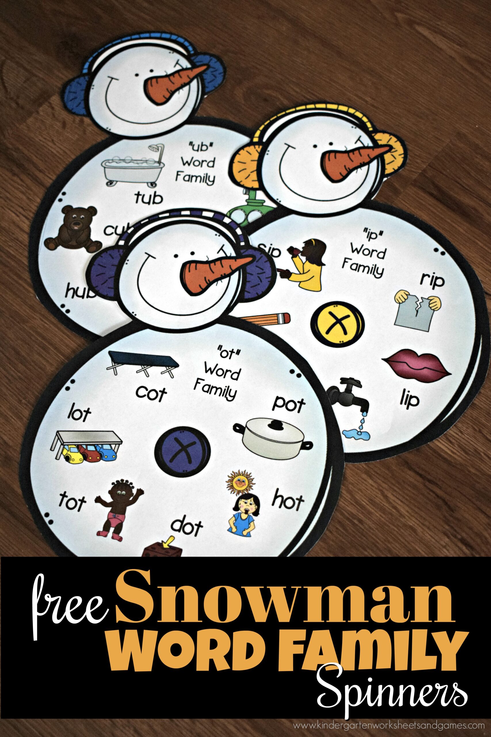 Snowman Word Family Activity Snowman Word Family Activity