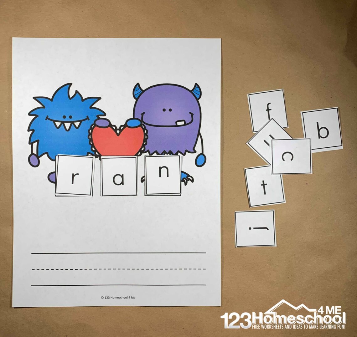 FREE Valentine’s Day Sight Word Mat Worksheets