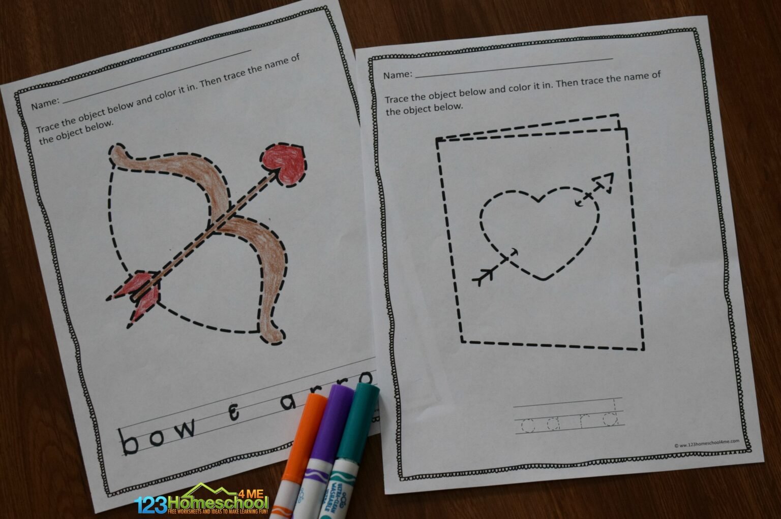 💘 Valentine's Day Tracing Worksheets for Preschoolers