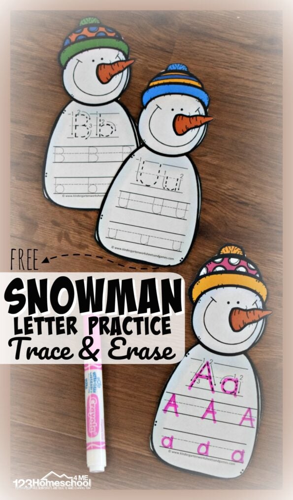 ⛄ FREE Snowman Worksheets