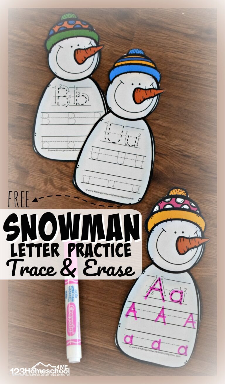 ⛄ FREE Snowman Worksheets