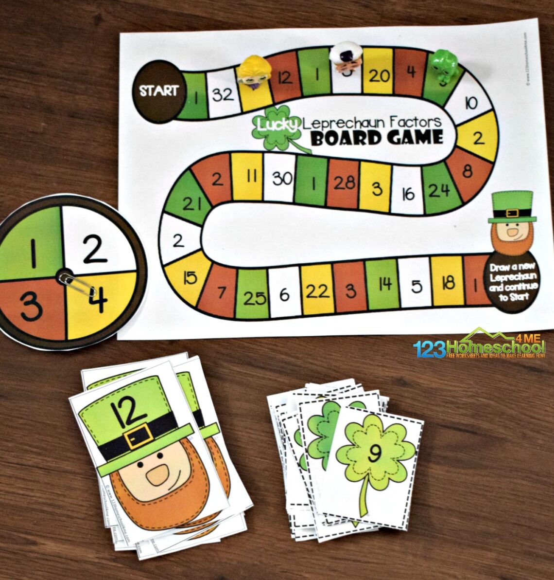 🍀 FREE Lucky Leprechaun Factors Game for St Patrick's Day Math