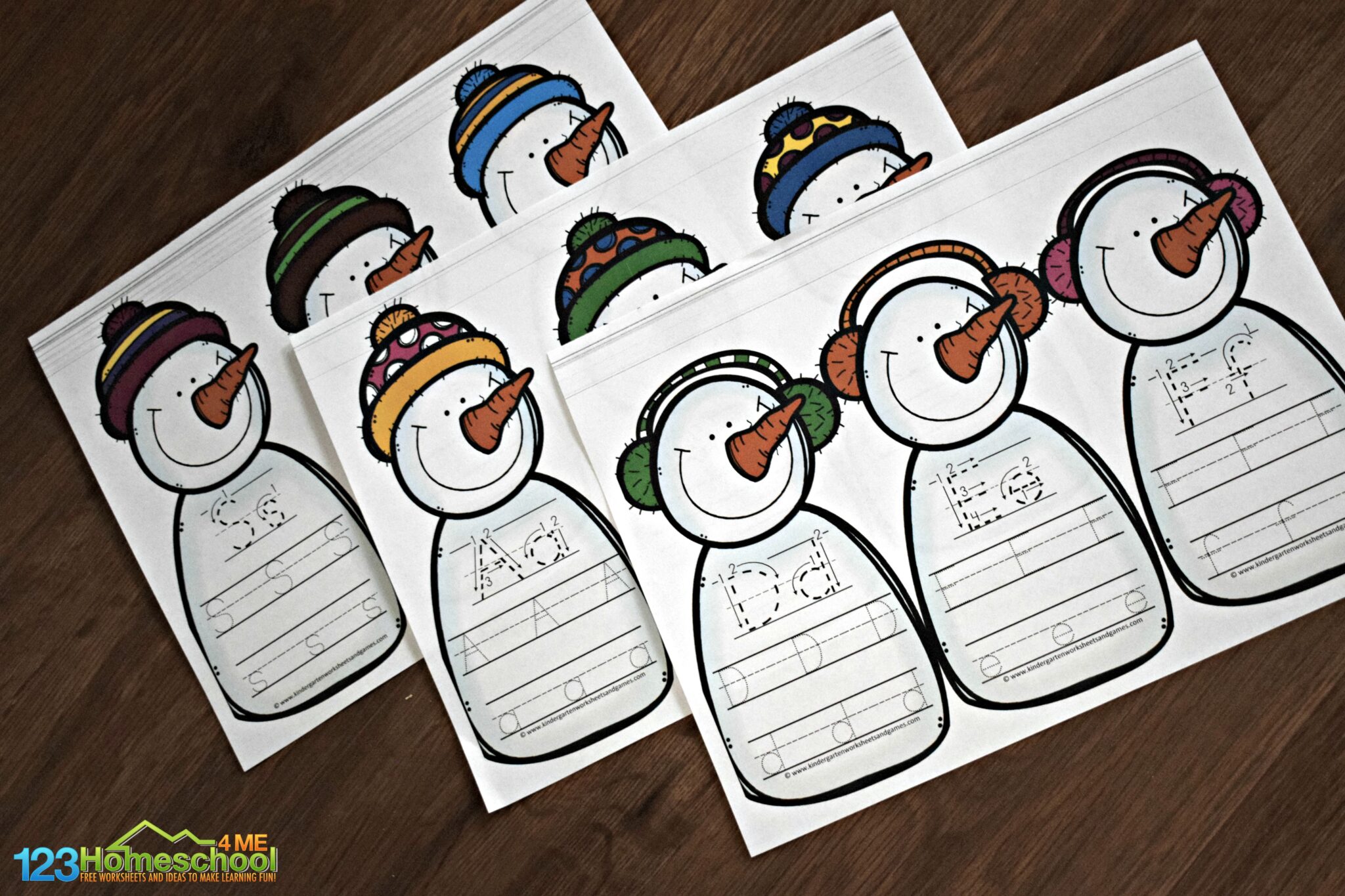 ⛄ FREE Printable Snowman Letter Tracing Activities for Preschoolers