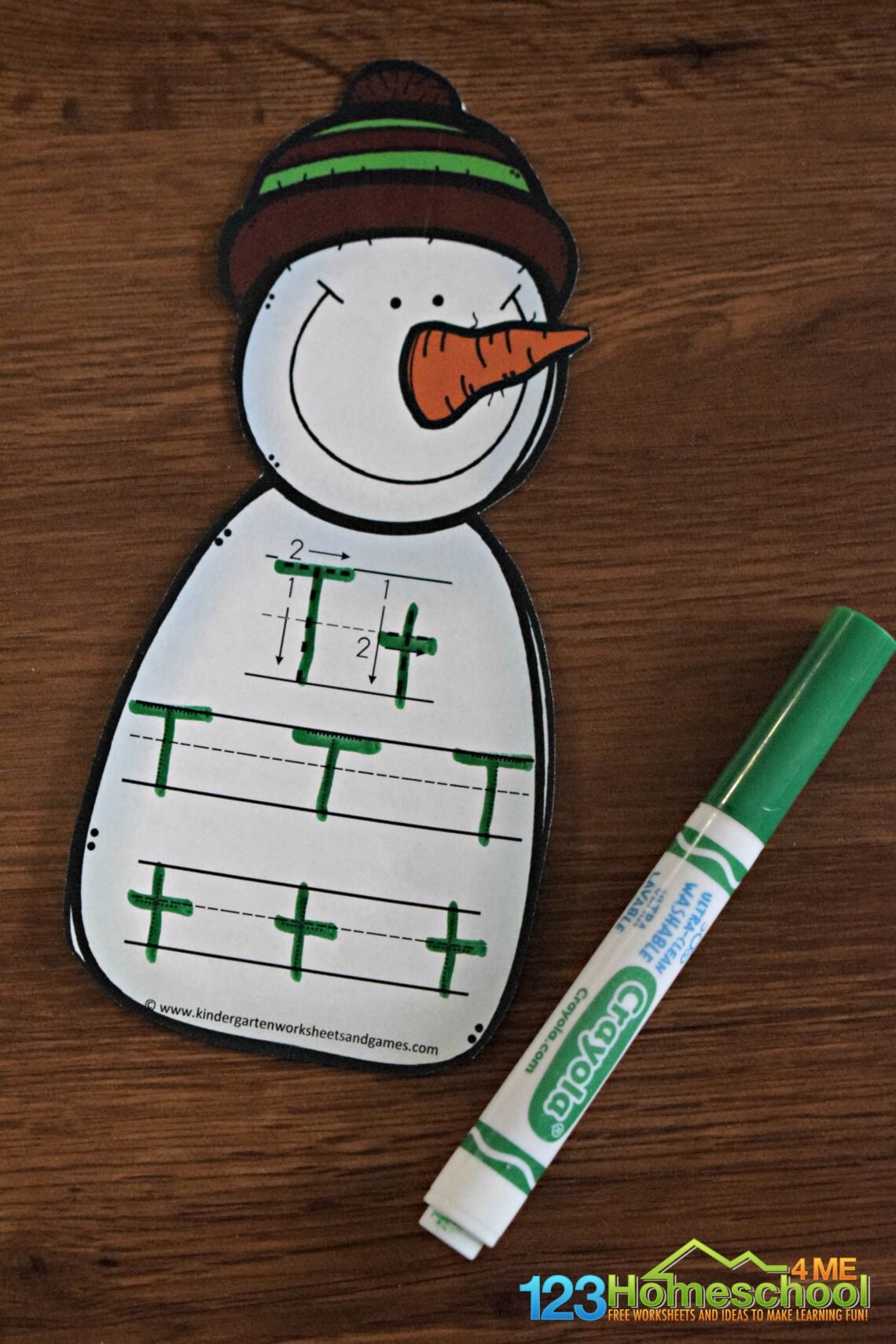 ⛄ FREE Printable Snowman Letter Tracing Activities for Preschoolers