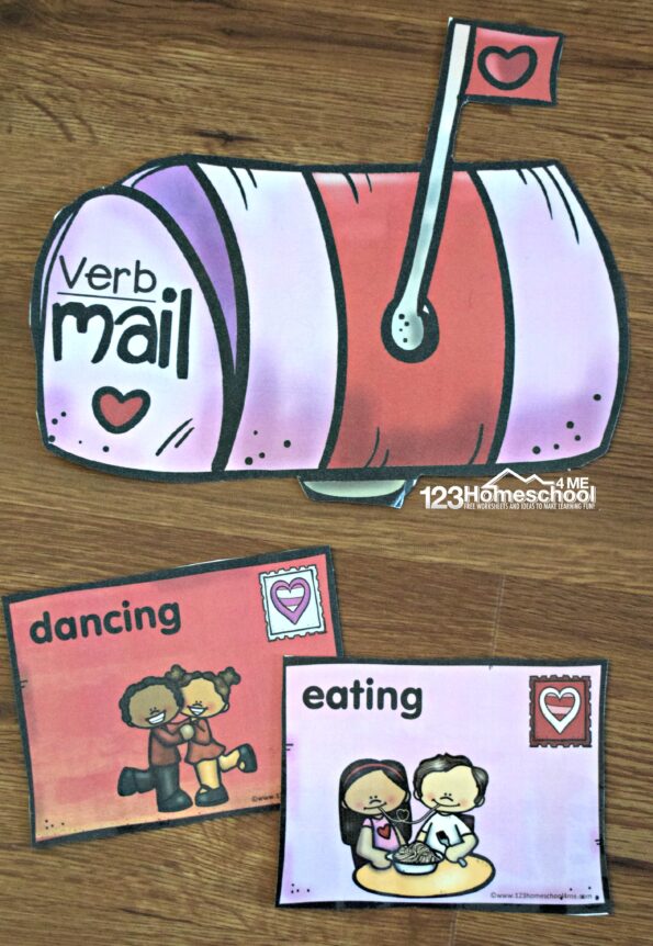 💌 FREE Valentines Day Parts of Speech Sorting Activities & Worksheets