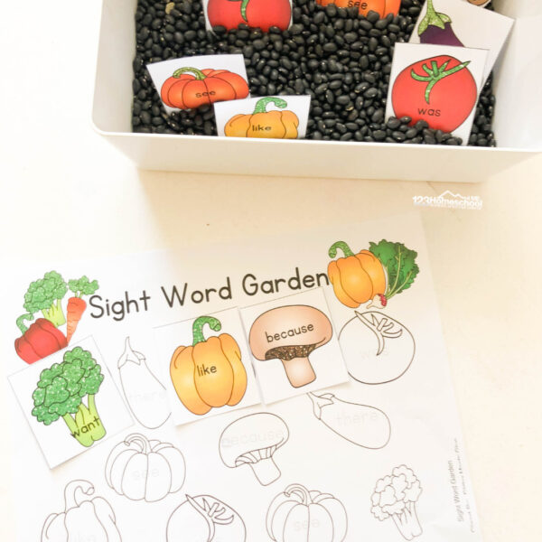 FREE Printable Garden Sight word Activity