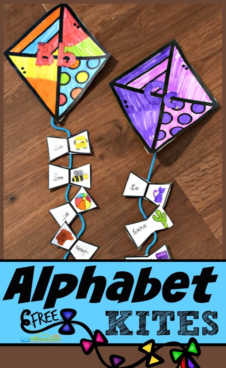 🪁 FREE Printable Spring Kite Alphabet Craft - Beginning Sounds Activities
