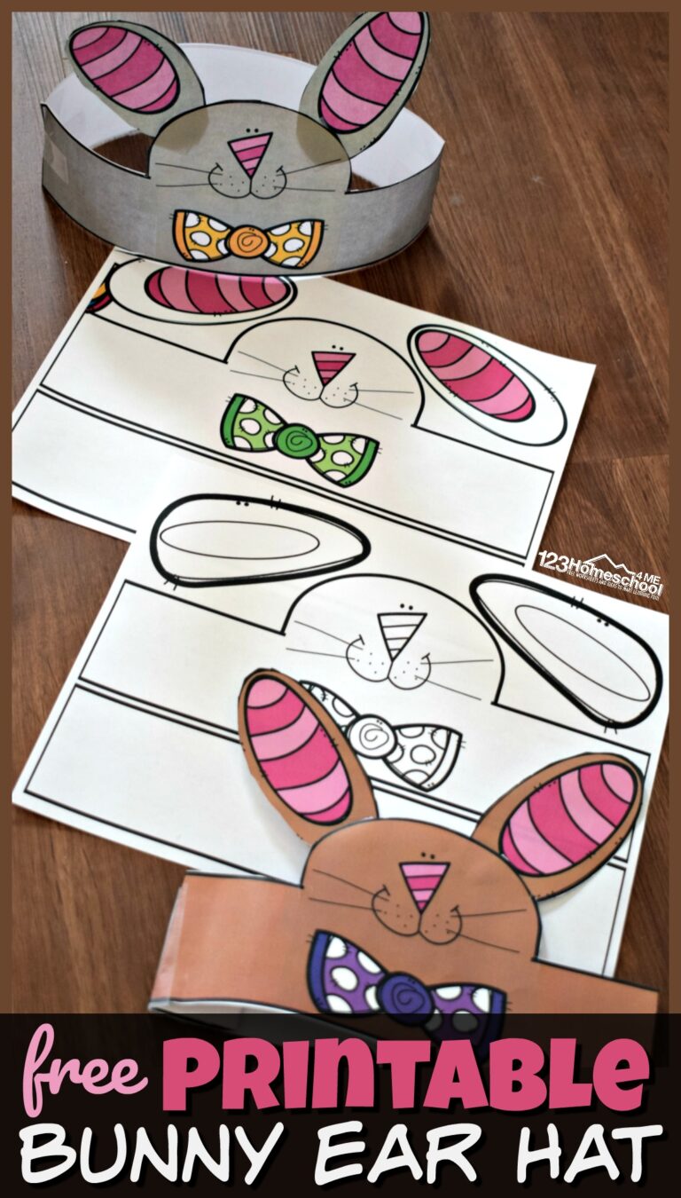🐰 FREE Printable Bunny Ears Easter Hat Template
