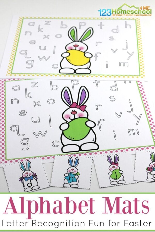 🐰 Easter Alphabet Mats - Letter Matching Activity for Kindergartners