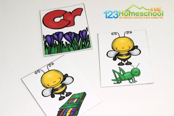 Spring Initial Blends Matching Game