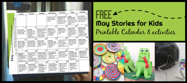 FREE May Activity Calendar with Stories for Kids