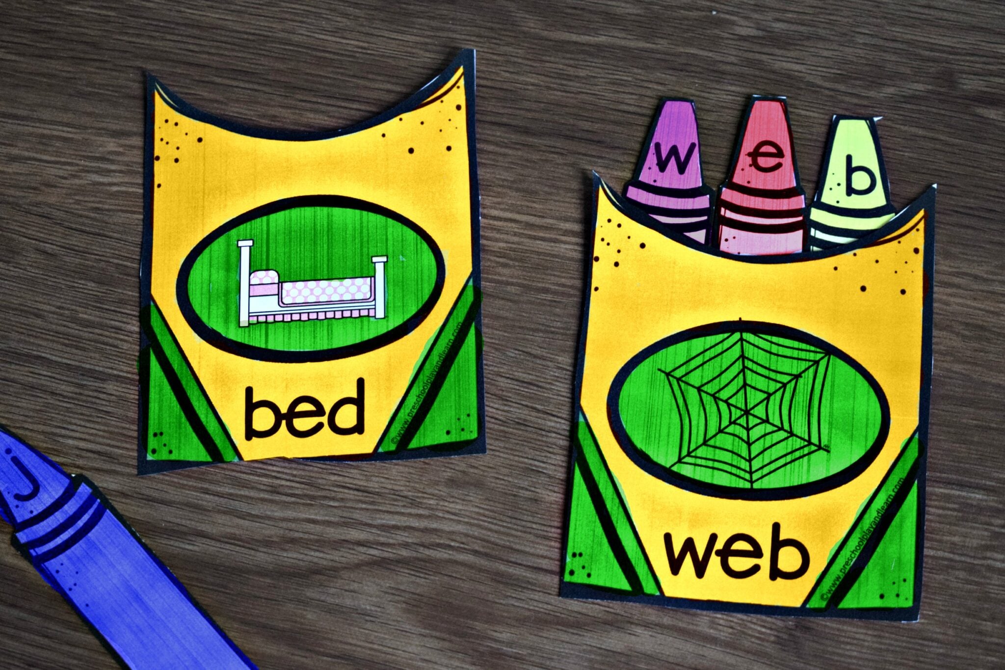 🖍️ FREE Printable Crayon CVC Words Activity