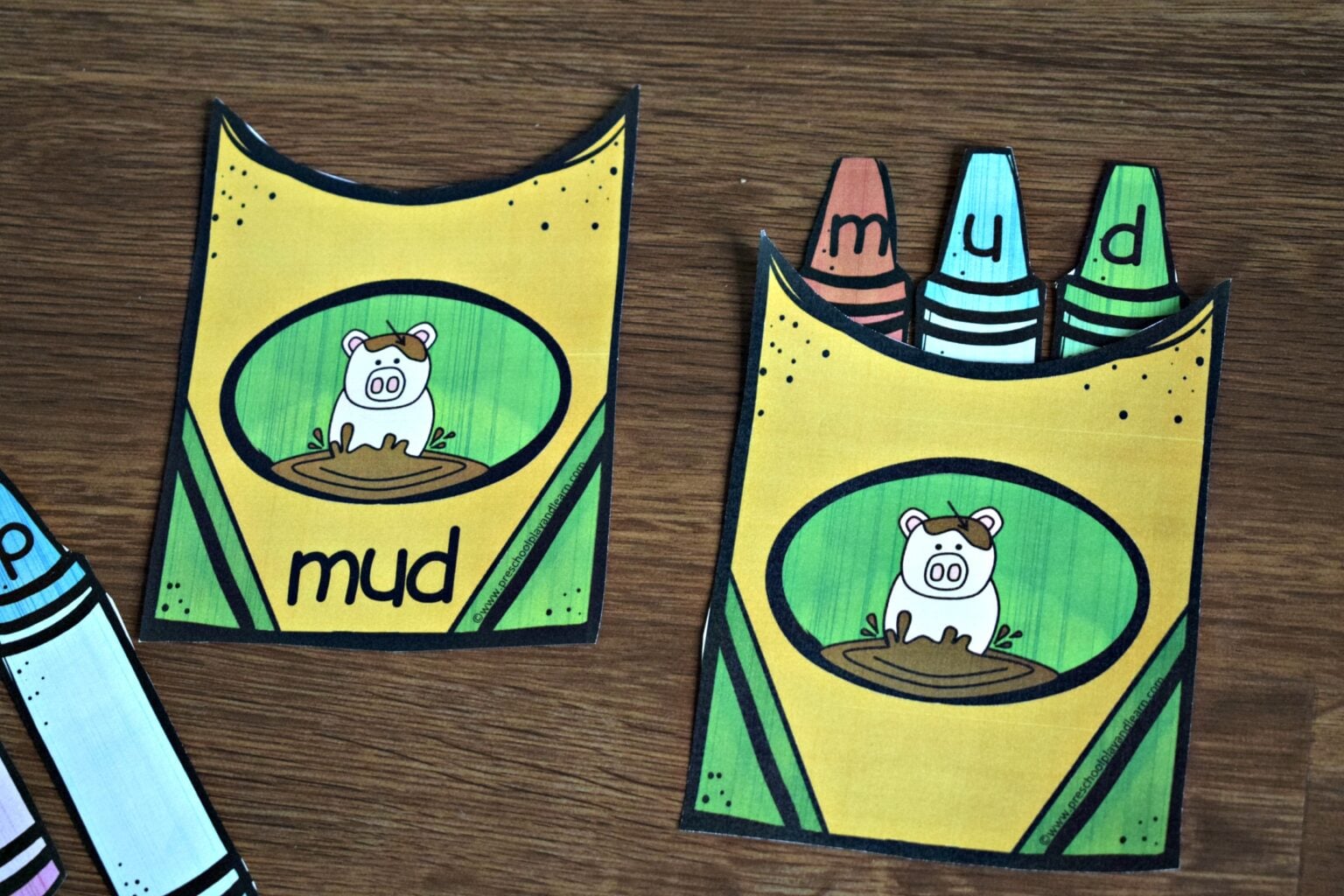 🖍️ FREE Printable Crayon CVC Words Activity