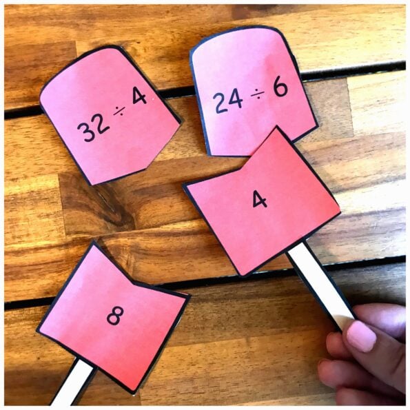 FREE FREE Printable Popsicle Division Math Puzzles