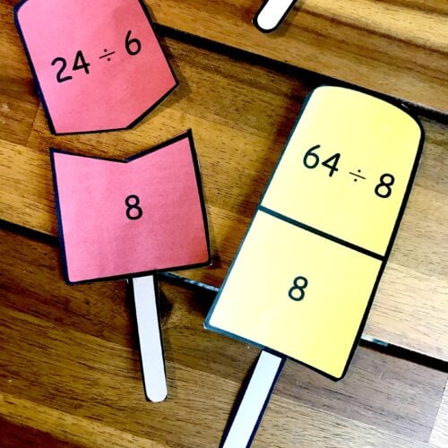 FREE FREE Printable Popsicle Division Math Puzzles