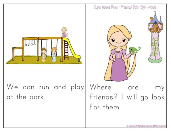 👑 FREE Printable Princess Sight Word Readers for Kids