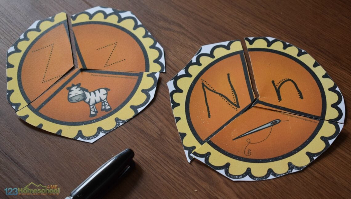 Alphabet Tracing Pumpkin Puzzles