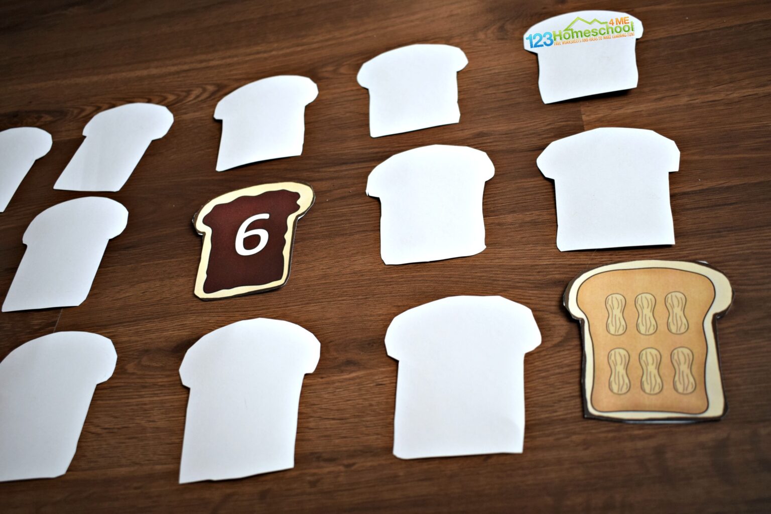 🥜🍇 FREE Printable Peanut Butter and Jelly Counting Activity
