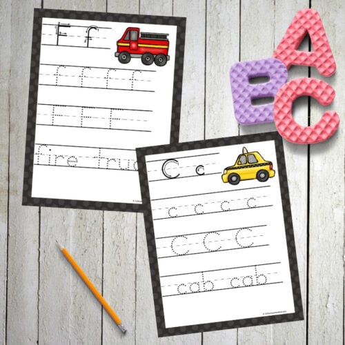 🚚 Free Printable Preschool Transportation Worksheets Tracing Letters s