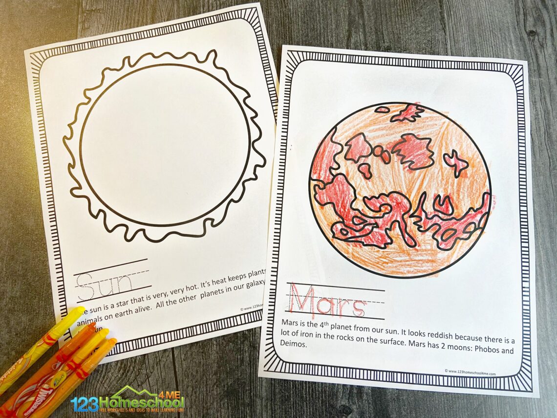 🪐 FREE Printable Solar System Planet Coloring Pages